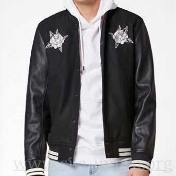 PacSun | Jackets & Coats | Pacsun Leather And Wool Bomber Jacket | Poshmark